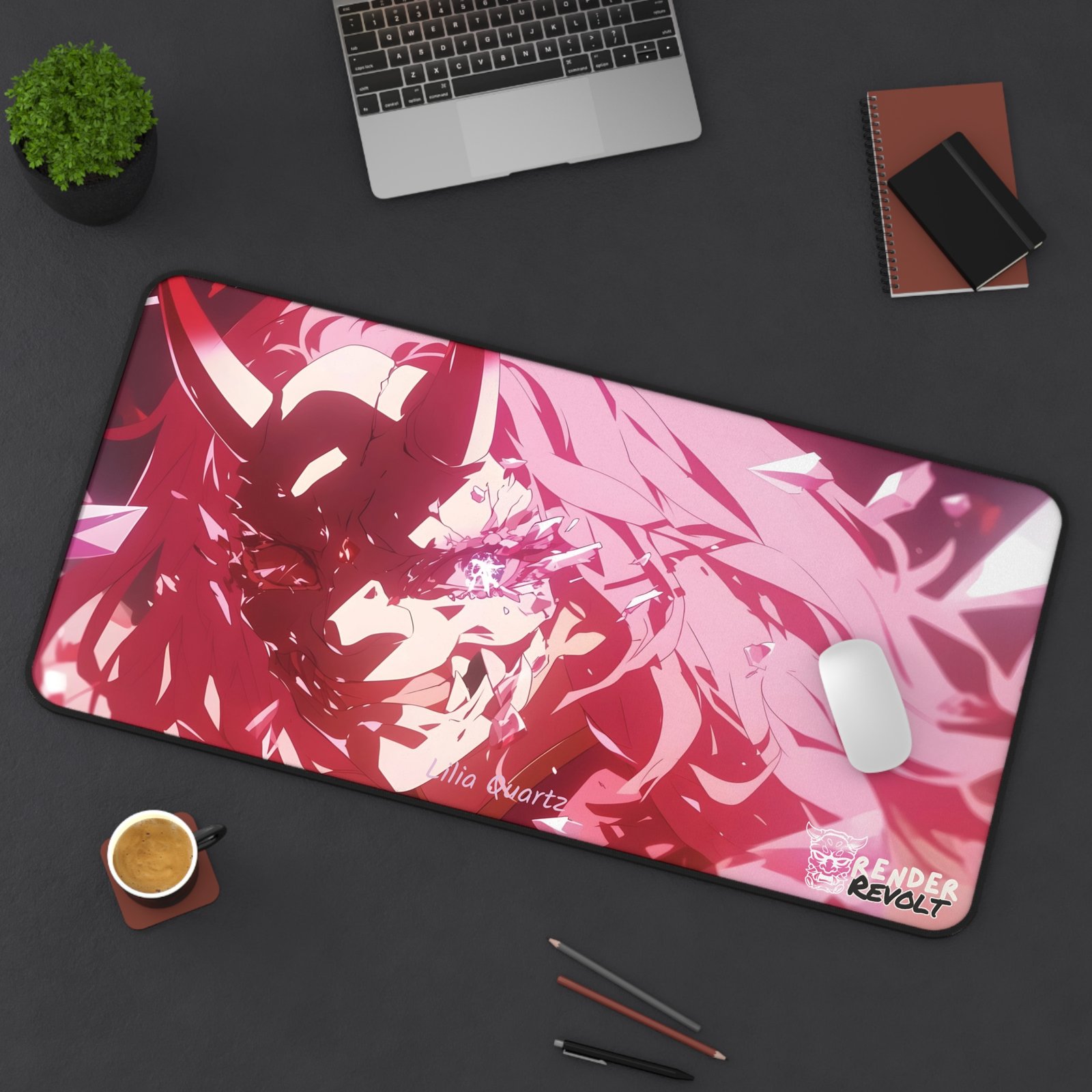 Brilliant Lilia Quartz Oni Desk Mat: Elevate Your Setup